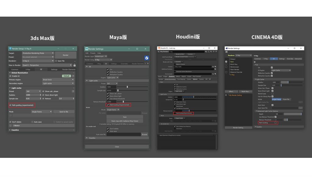 Intel Open PGL を使用したパスガイドサンプリング – V-Ray Article